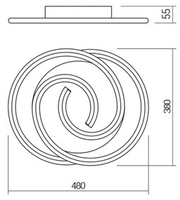 Smarter 01-2756 stropní LED svítidlo Intersia s dálkovým ovládáním, pískově bílá, 38W, 2700K-6500K, 48cm