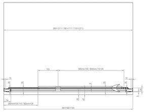 Ravak Pivot Sprchové dveře se segmentem 110 cm Transparent bílá PDOP2-110 03GD0100Z1