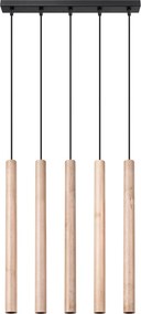 Sollux Lighting Závěsné svítidlo PASTELO 5L dřevo