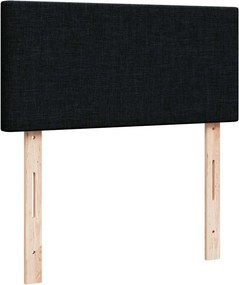 Box spring postel s matrací černá 90x200 cm textil 3287334