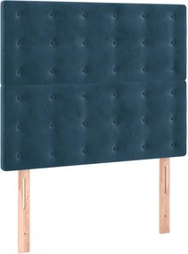 Box spring postel s matrací tmavě modrá 120 x 200 cm samet 3138077