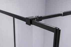 BPS-koupelny Čtvercový sprchový kout HYD-SK13B 90x90 černá/transparent - bez vaničky