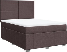 Box spring postel s matrací tmavě hnědá 140x200 cm textil 3291687