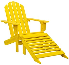 Zahradní židle Adirondack s podnožkou masivní jedle žlutá 315864