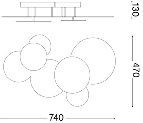 Ideal Lux - LED Stropní svítidlo CLOUD LED/46W/230V CRI 90 bílá