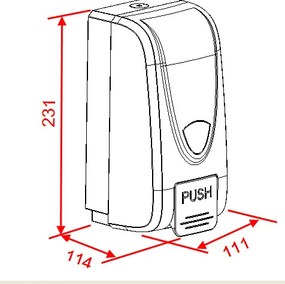 Novaservis - Zásobník na tekuté mýdlo 1000 ml, bílý, 69083,1