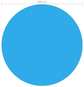 vidaXL Kulatá modrá bazénová plachta z polyetylenu 488 cm