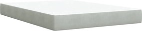 Box spring postel s matrací světle šedá 140x190 cm samet 3290918