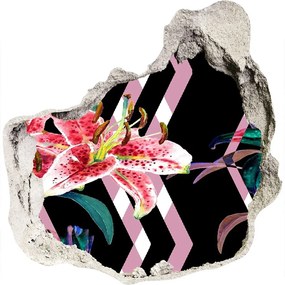 Wallmuralia Samolepící nálepka na zeď Tropická lilie 75x75 cm