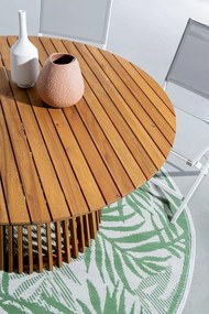 BIZZOTTO dřevěný zahradní stůl RODANO ø120 cm tmavý 0806915