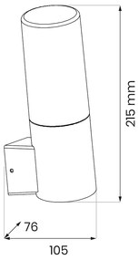 Exteriérové ​​nástěnné svítidlo Harlem, 1x plastové/černé kovové stínítko