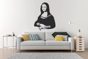 Lepy.cz Samolepka na zeď Mona Lisa Velikost (šířka x výška): 45x58cm, Barevná varianta: Černá