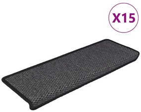 vidaXL Marketos Samolepící nášlapy na schody vzhled sisal 15 ks 65x21x4 cm