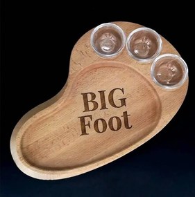 AMADEA Dřevěný servírovací podnos BIGFOOT, masivní dřevo, 45x28x3 cm