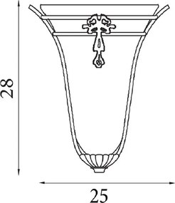 Searchlight 30002 Stylové nástěnné svítidlo NASHVILLE patina