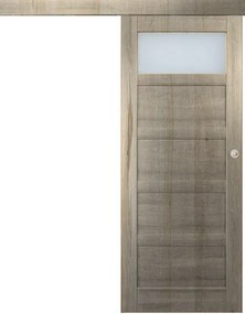 posuvné interiérové dveře na stěnu vasco doors BRAGA model 2 Průchozí rozměr: 70 x 197 cm, Orientace dveří: Levé dveře, Dekor: Dub stříbrný