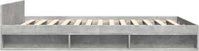 Rám postele se zásuvkami betonově šedý 160 x 200 cm kompozit 3280737