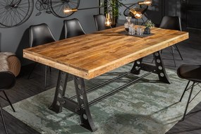 Moderní jídelní stůl z masivu Industrial Mango 200cm 90mm