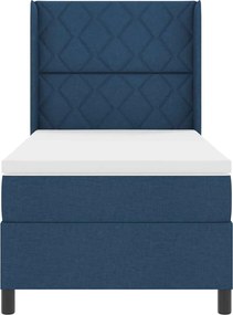 Postel s boxspringem s polštářem Modrá 200 x 90 cm textil 3341692