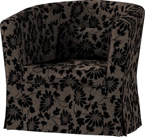 Potah na křeslo IKEA Ektorp Tullsta barva hnědá látka pletený vzor, vzorované