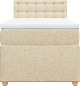 Box spring postel s matrací krémová 80 x 200 cm textil 3288826