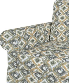 Potah na pohovku IKEA Backabro 2-místná, rozkládací barva modrá látka pletený vzor, vzorované