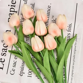 Bytová dekorace - kytice umělých tulipánů - 3 kusy Balení: 3 ks, Barvy: 13 meruňková