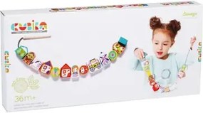 CUBIKA 14309 Navlékací pohádka - navlékací set - 13 dřevěných dílů a 8
