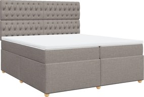Box spring postel s matrací taupe 200x200 cm textil 3291398