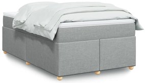 Box spring postel s matrací světle šedá 120x190 cm textil