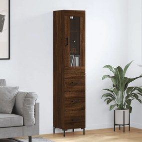 vidaXL Skříň highboard 34,5 x 34 x 180 cm kompozitní dřevo [3199239] Barva: Bílá