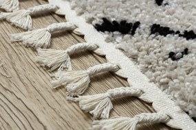 Dywany Łuszczów, Běhoun Berber Tetuan B751 cream, 80x200, bílá, obývací pokoj