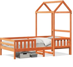 Rám postele se střechou voskově hnědý 100x200 cm masiv borovice 3282158