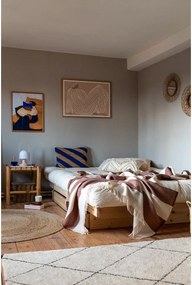 Dvoulůžková postel z borovicového dřeva s úložným prostorem s roštem v přírodní barvě 160x200 cm Kanso – Karup Design