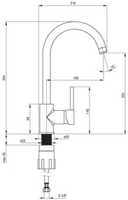 Deante Leda, granitový 1-komorový dřez na desku 670x440x164 mm + dřezová baterie BEN 762M písková + sifon, písková, ZRDA7113