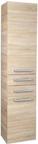 Aqualine, VEGA Skříňka vysoká s košem 40x184x31cm, dub platin, VG980