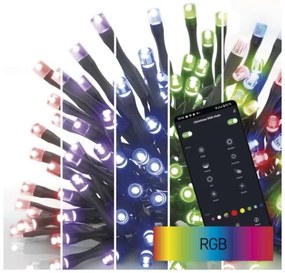 Vánoční osvětlení EMOS GoSmart (WiFi) D4ZR02 120LED řetěz 12m RGB 64 programů s časovačem