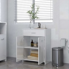 Koupelnová skříňka bílá vysoký lesk 60 x 33 x 80 cm dřevotříska