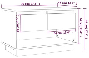 TV skříňka betonově šedá 70 x 41 x 44 cm kompozitní dřevo - Default Title
