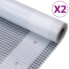 Krycí plachty 2 ks 260 g/m² 1,5 x 10 m bílé 3082807
