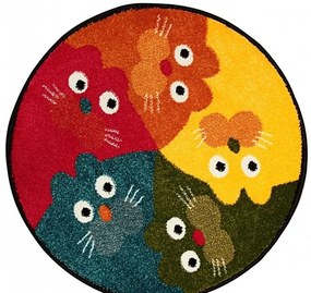 Dětský kusový kulatý koberec Kolibri 11099-120 kruh - půměr 67cm | průměr 80cm - 80cm | 67cm
