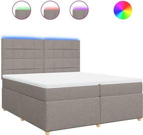 Box spring postel s matrací taupe 200x200 cm textil 3293691