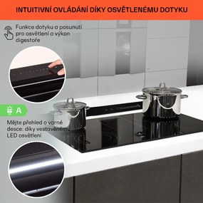 Klarstein Royal Flush Eco, digestoř, 90 cm, 714 m³/h, A+