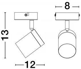 LED černé designové stropní svítidlo Alma