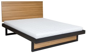 Drewmax LK370 180x200 cm dřevěná postel masiv dub dvojlůžko