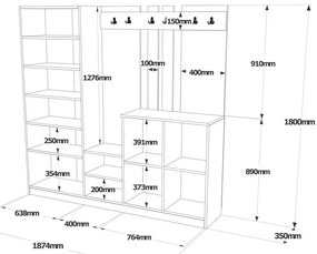 Předsíňová sestava Dane White