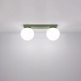 Sollux Lighting Stropní svítidlo YOLI 2 olivově zelené