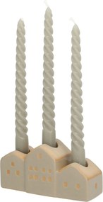 Svícen Hauses 13x5x7cm beige