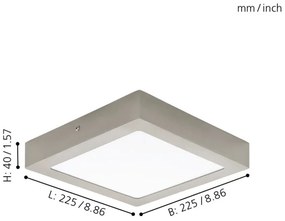 Eglo 94526 - LED Stropní svítidlo FUEVA 1 LED/16,5W/230V