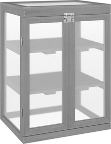 Outsunny 3-patrový skleník s chladicím rámem Skleník se 2 dveřmi ze dřeva a polykarbonátu odolný proti povětrnostním vlivům, nosnost až 15 kg na poli…